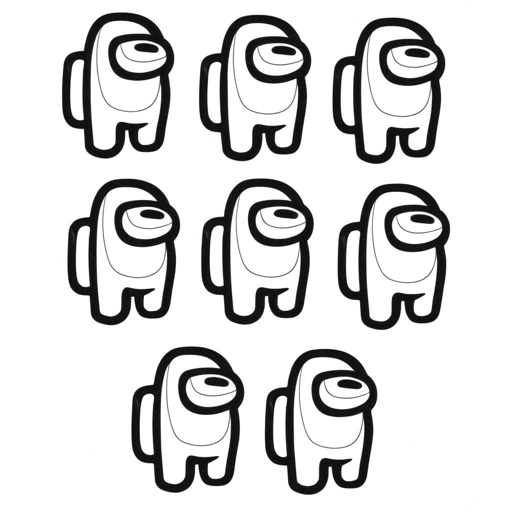 15 Desenhos de Among Us para colorir
