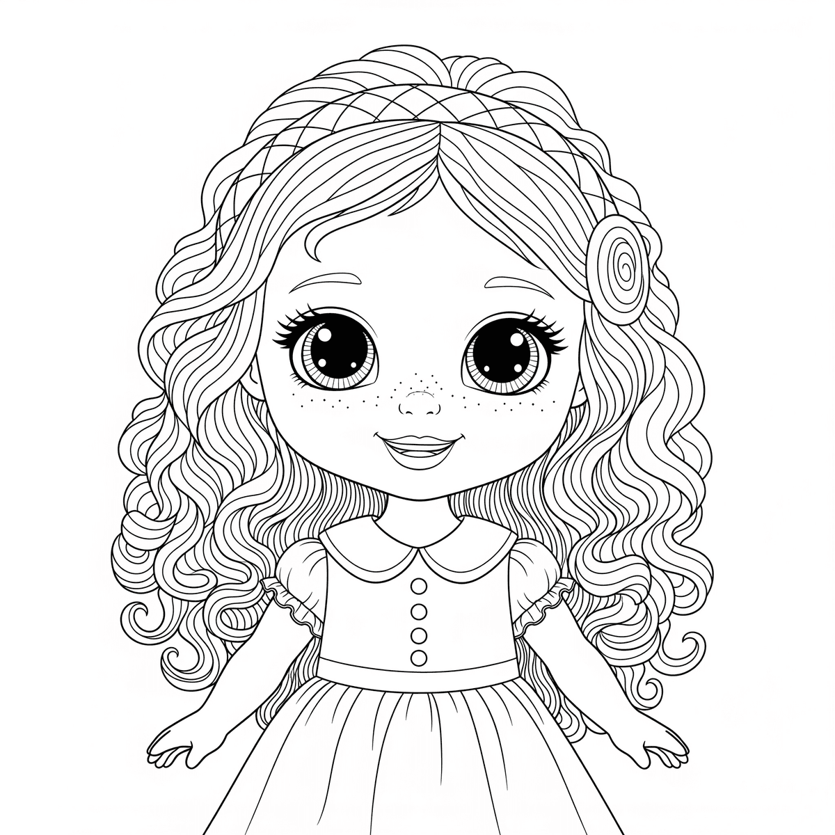 19 Desenhos de Boneca para colorir e imprimir