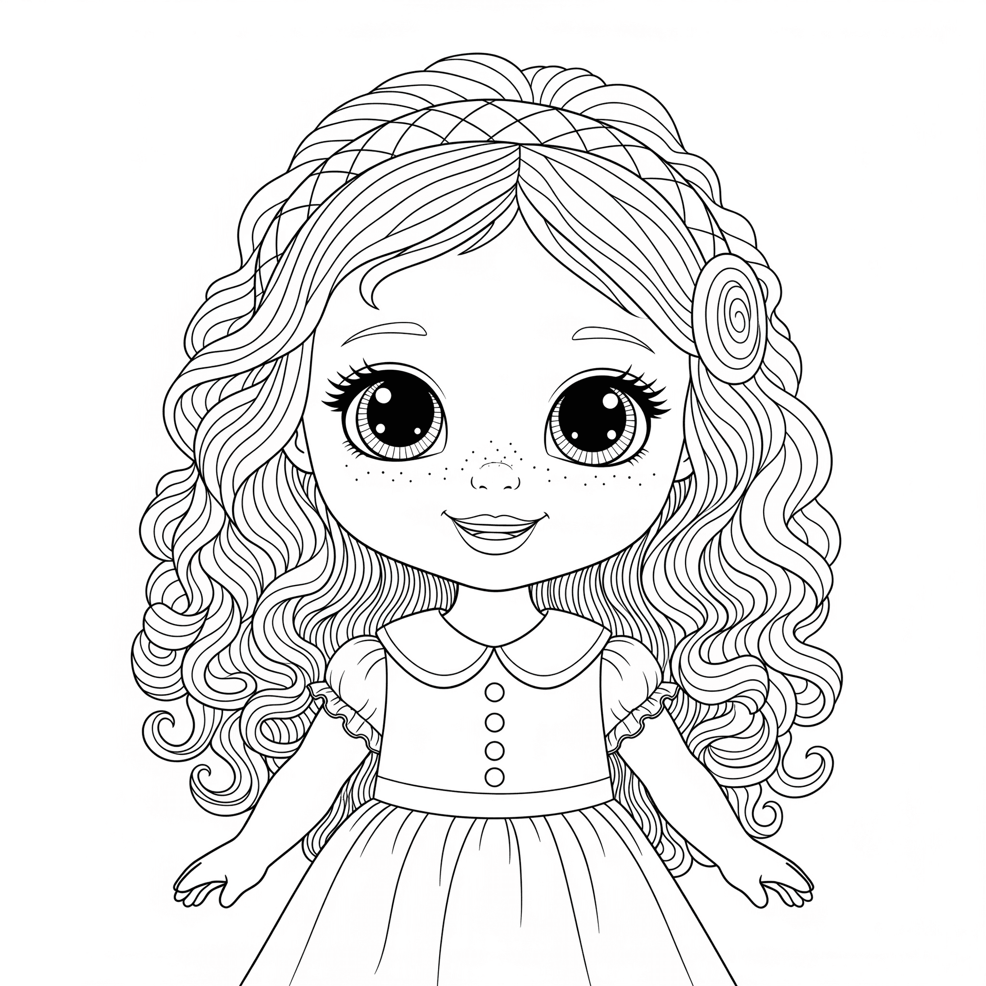 19 Desenhos de Boneca para colorir e imprimir