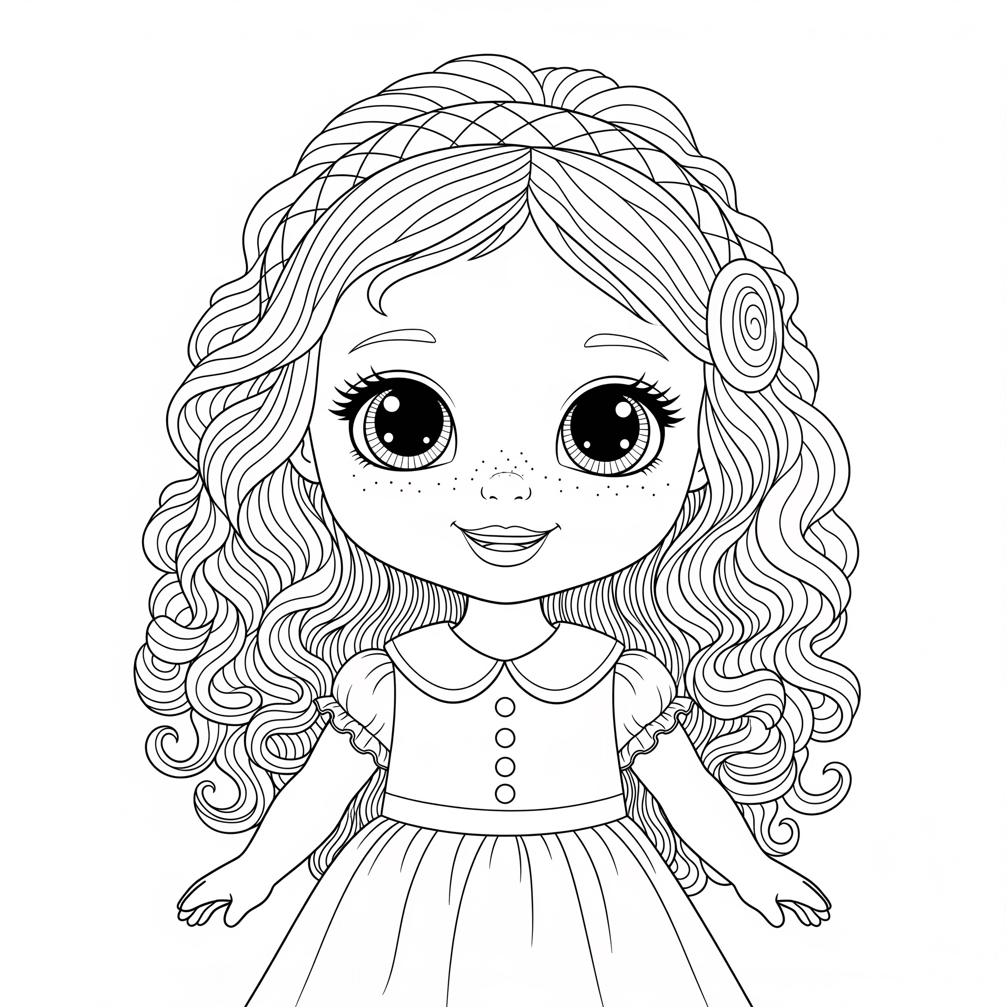 19 Desenhos de Boneca para colorir e imprimir