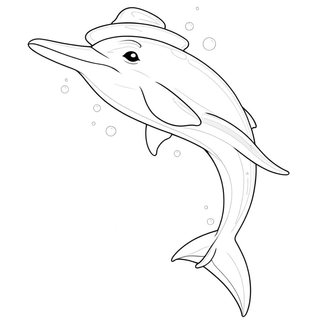 9 Desenhos do Boto cor de rosa para colorir