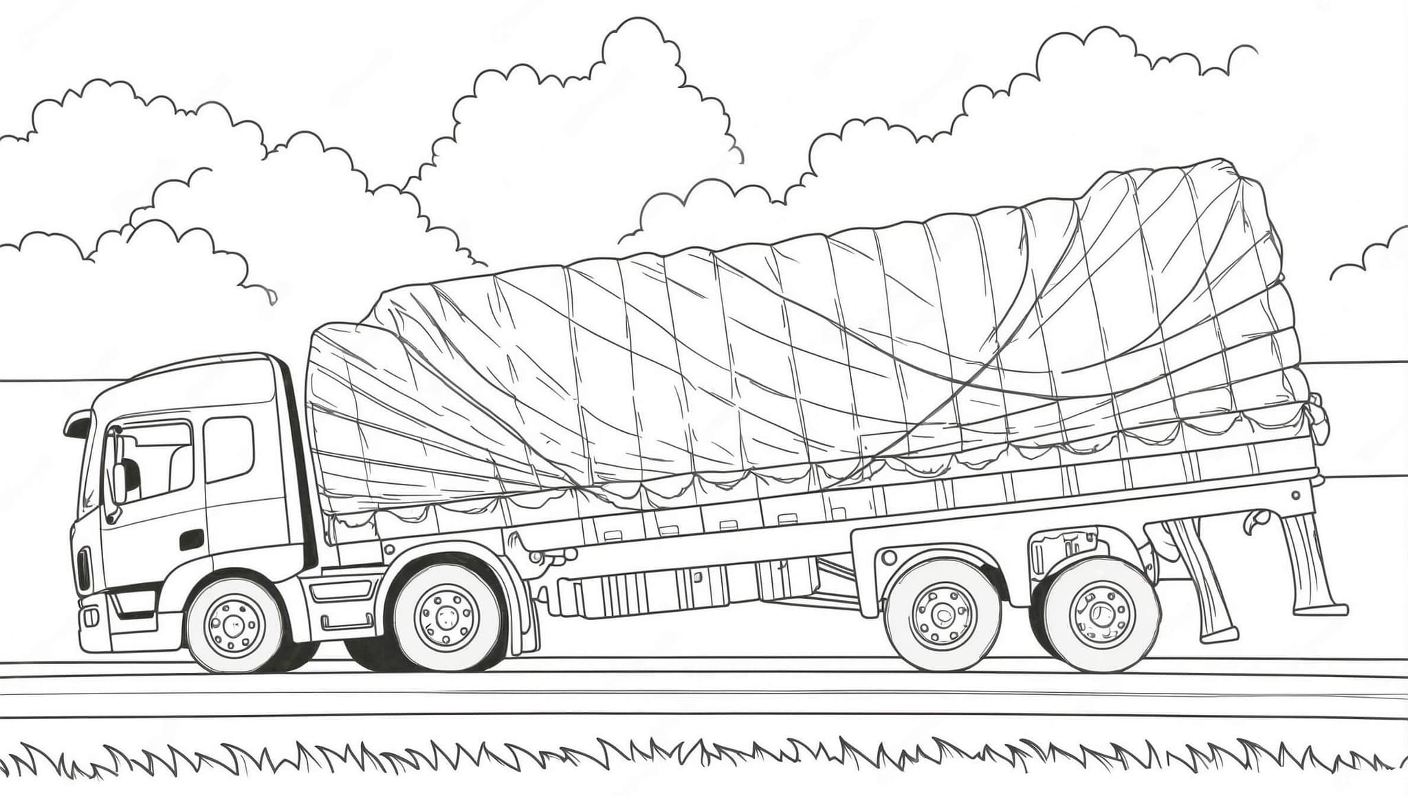 23 Desenhos de Caminhão para colorir