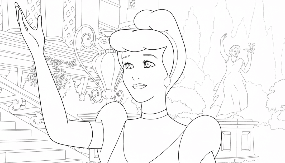 11 Desenhos da Cinderela para colorir e imprimir