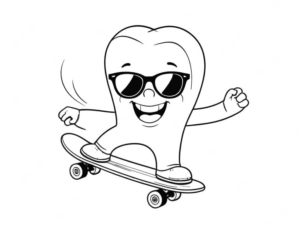 15 Desenhos de Dente para colorir
