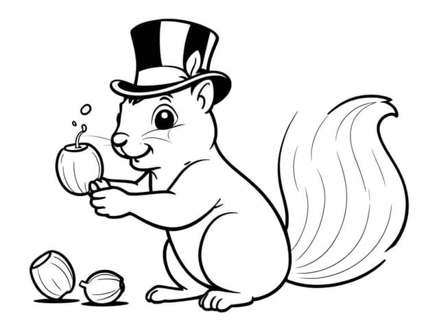 13 Desenhos de Esquilo para colorir