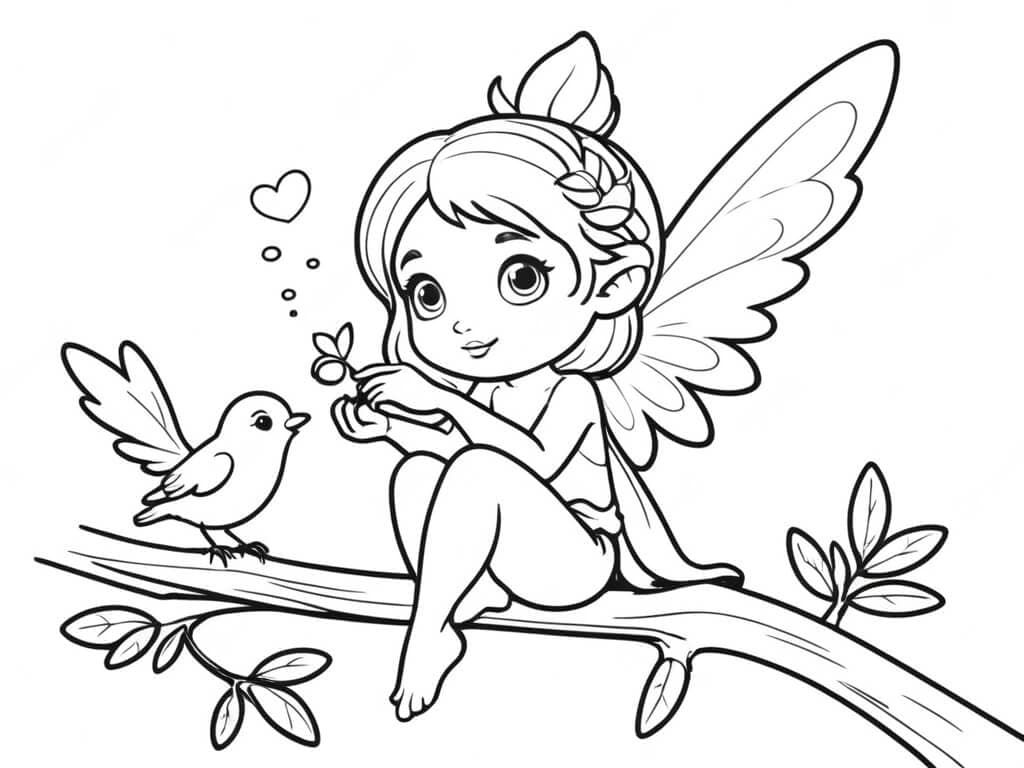 15 Desenhos de Fada para colorir