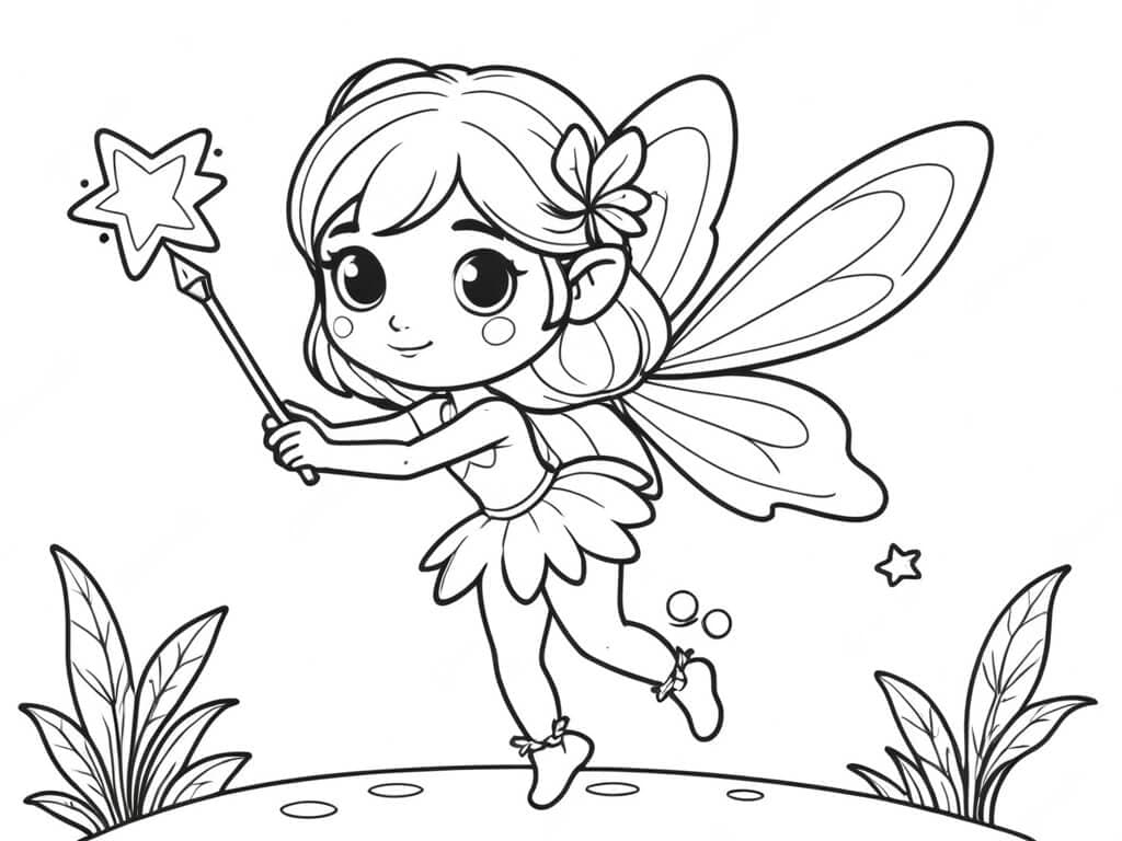 15 Desenhos de Fada para colorir