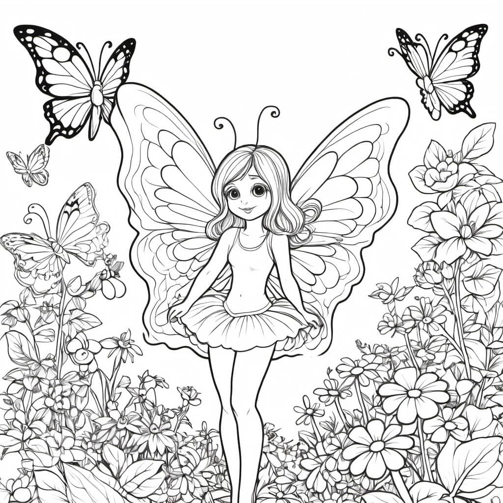 15 Desenhos de Fada para colorir