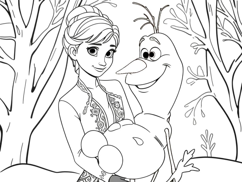 20 Desenhos de Frozen para colorir