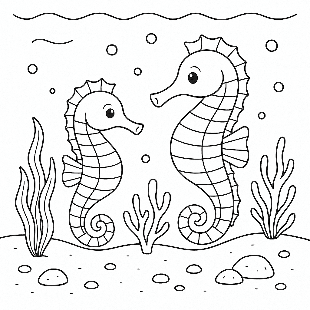 19 Desenhos do Fundo do Mar para colorir e imprimir