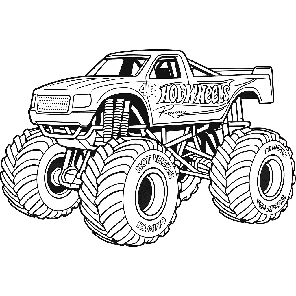 16 Desenhos de Hot Wheels para colorir