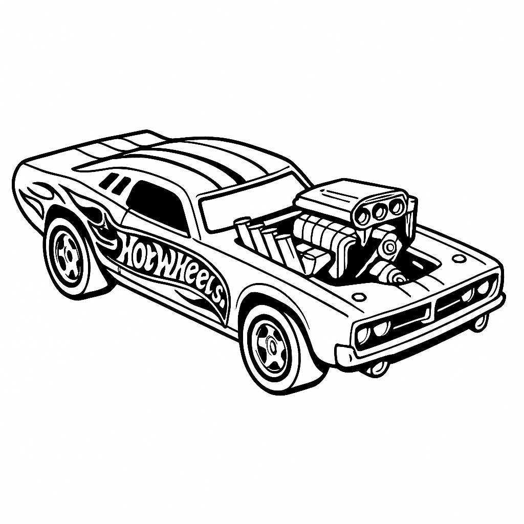 16 Desenhos de Hot Wheels para colorir