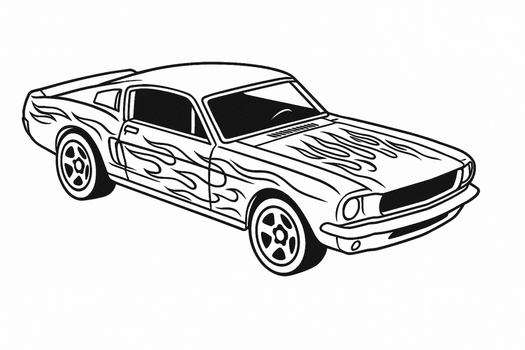 16 Desenhos de Hot Wheels para colorir