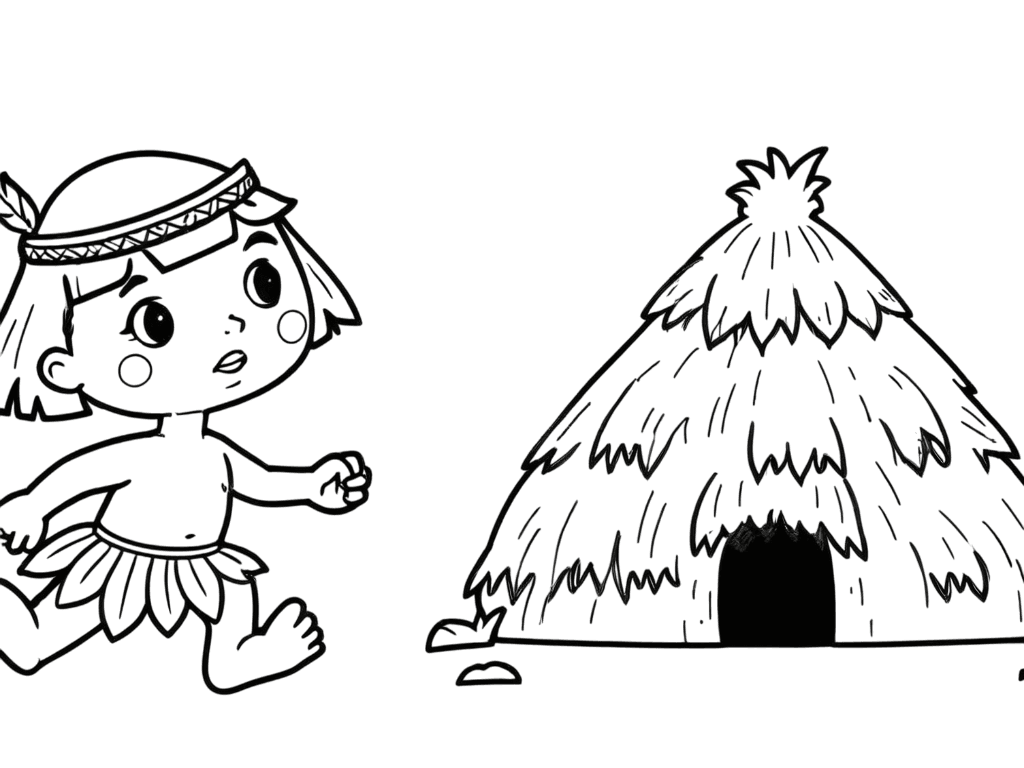 29 Desenhos de Índio para colorir