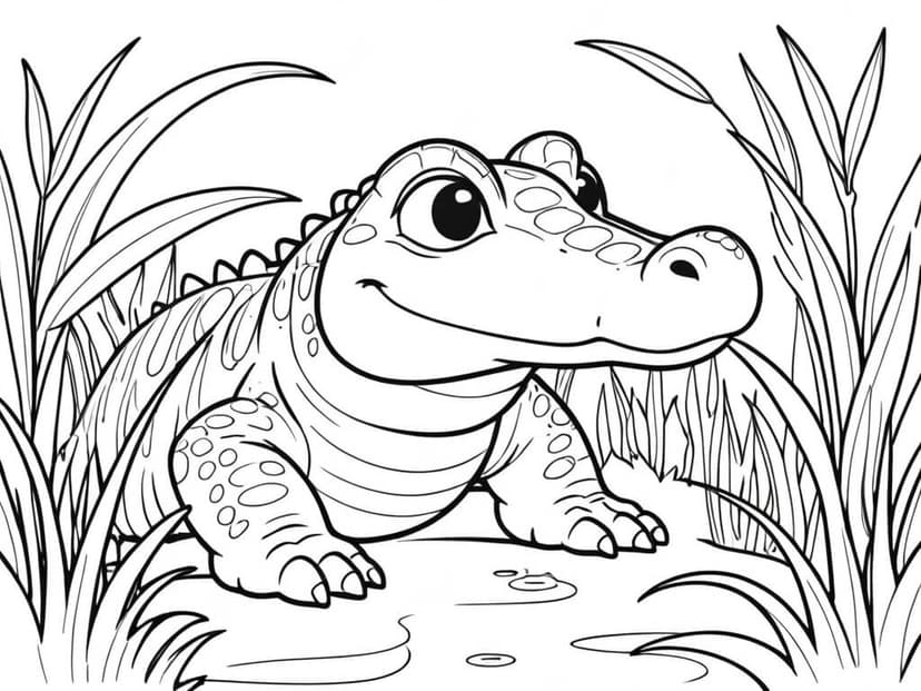 16 Desenhos de Jacaré para colorir