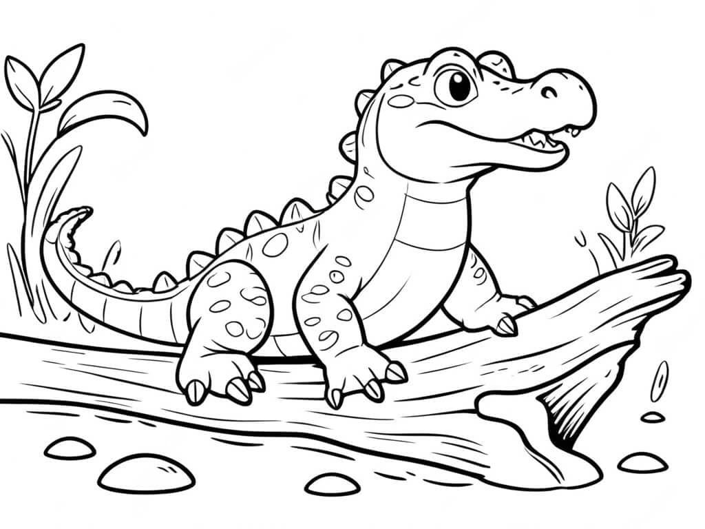 16 Desenhos de Jacaré para colorir