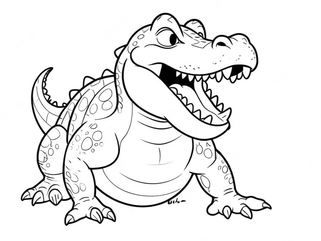 16 Desenhos de Jacaré para colorir