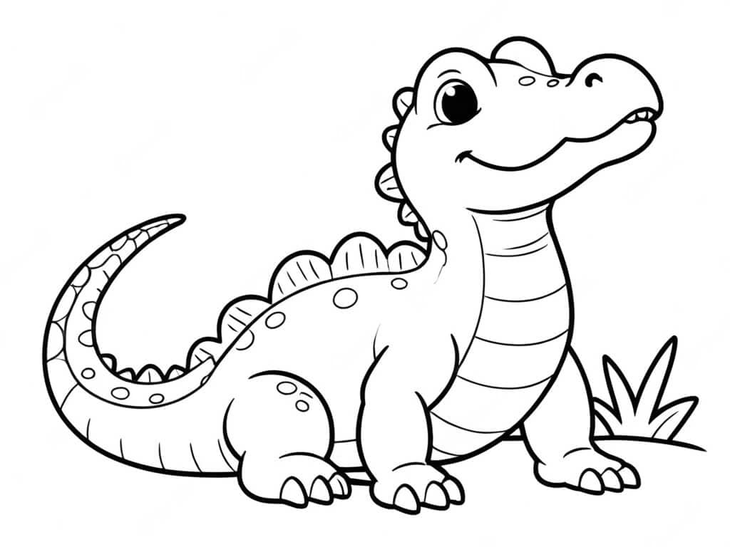 16 Desenhos de Jacaré para colorir