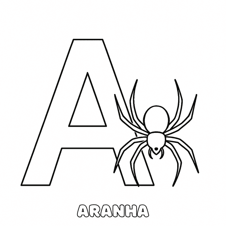 10 Desenhos com a Letra A para colorir