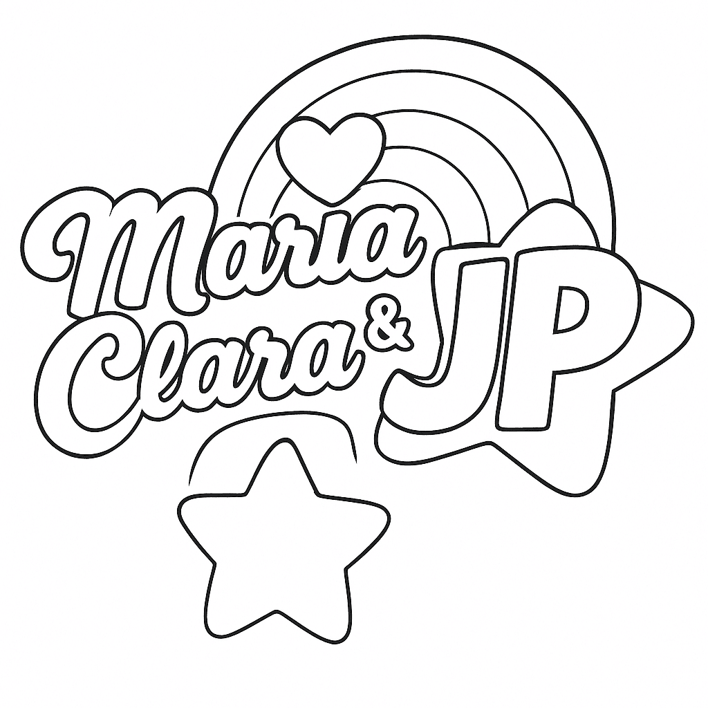 8 Desenhos de Maria Clara e JP para colorir e imprimir