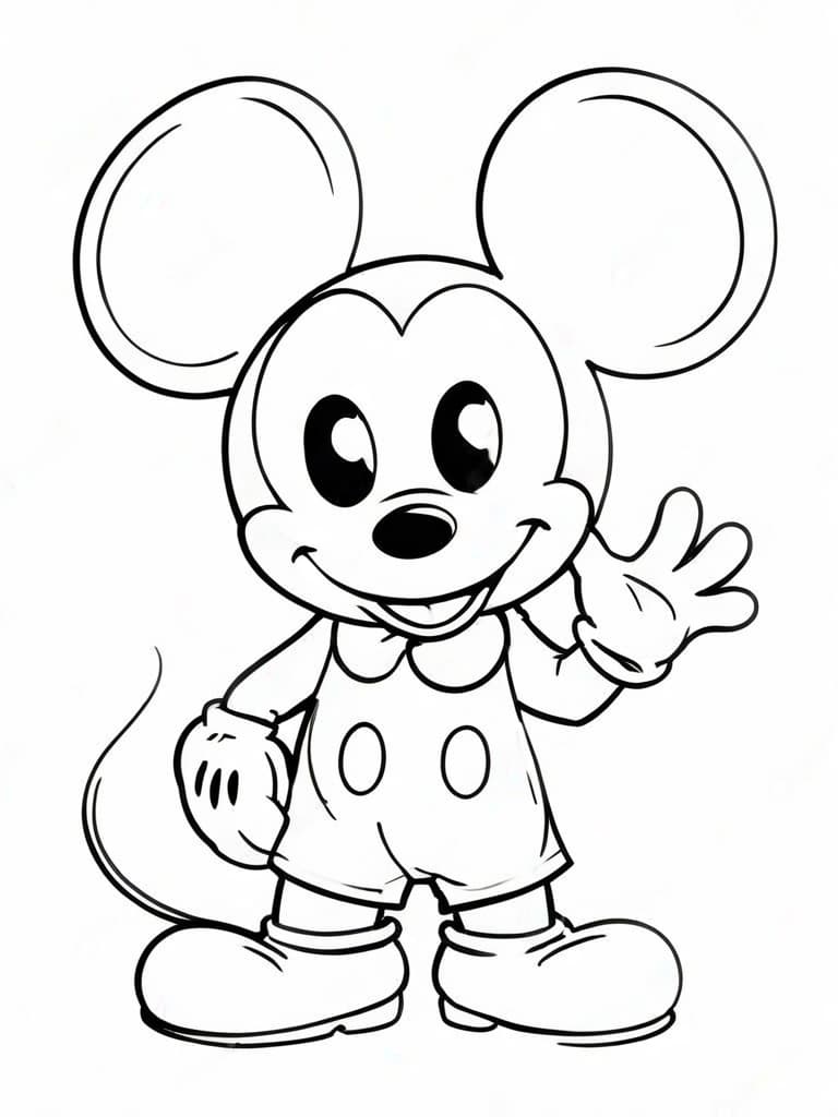 17 Desenhos do Mickey para colorir