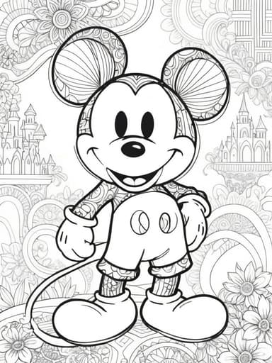 17 Desenhos do Mickey para colorir