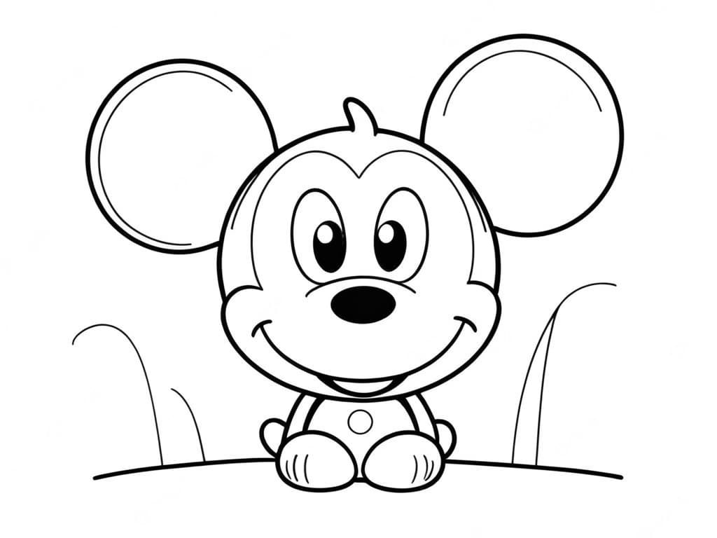 17 Desenhos do Mickey para colorir