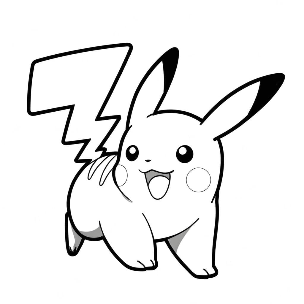 16 Desenhos do Pikachu para colorir
