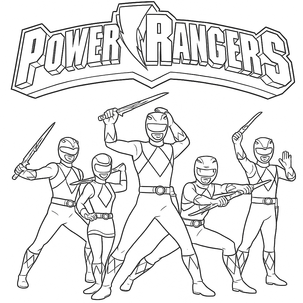 14 Desenhos de Power Rangers para colorir e imprimir