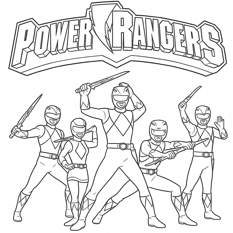 14 Desenhos de Power Rangers para colorir e imprimir