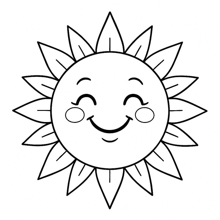 15 Desenhos de Sol para colorir e imprimir