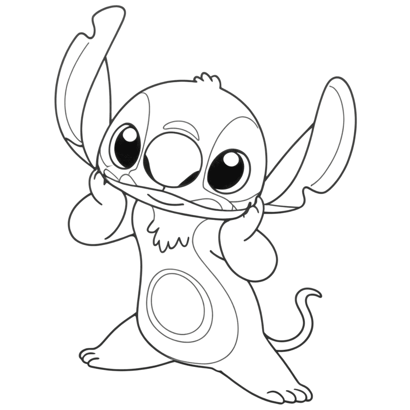 15 Desenhos do Stitch para colorir