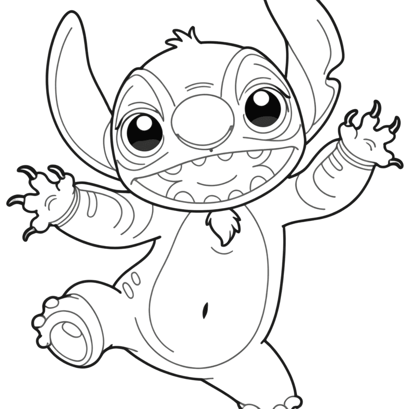 15 Desenhos do Stitch para colorir