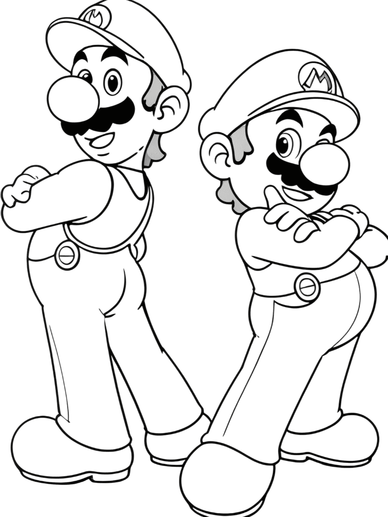 31 Desenhos de Super Mario para colorir