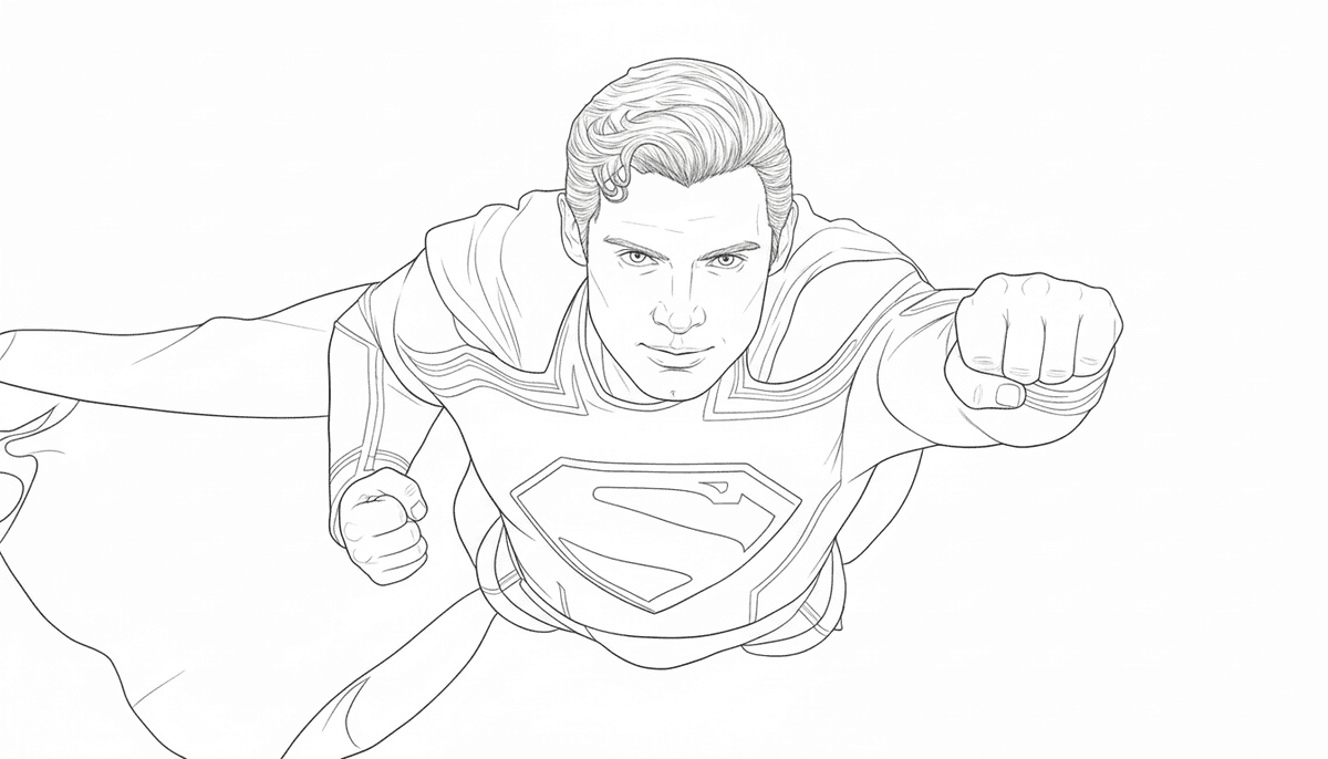 10 Desenhos de Superman para colorir e imprimir