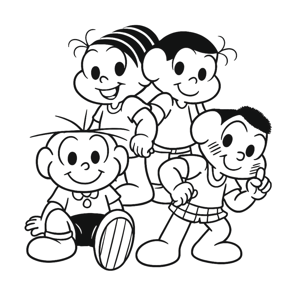 15 Desenhos da Turma da Mônica para colorir