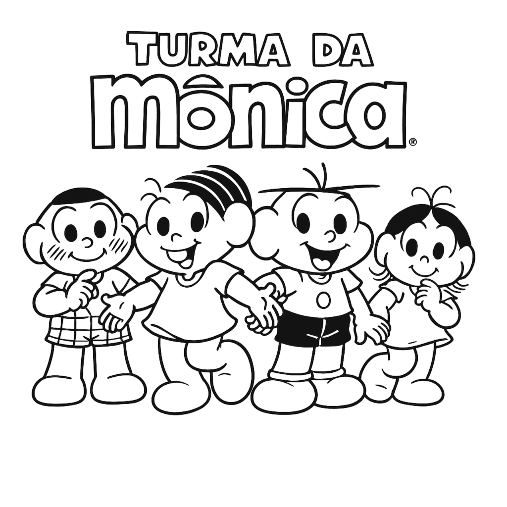 15 Desenhos da Turma da Mônica para colorir