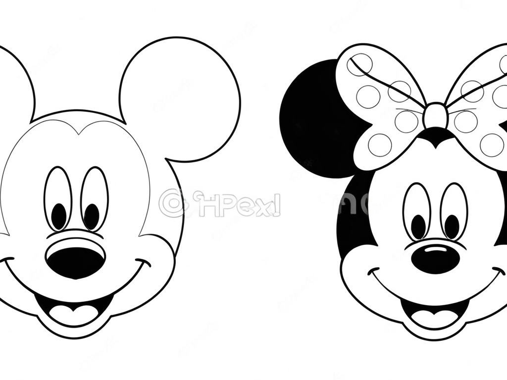 17 Desenhos do Mickey para colorir